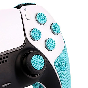 TALONGAMES Controller Grips Compatible with PlayStation 5 DualSense, Anti-Slip, Sweat-Absorbent, Textured Skin kit, for PS5 Controllers Handle Grips, Buttons, Triggers, D-pad (Pro Version - Blue)