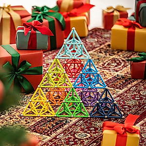 BANBBY 145pcs Magnetic Toys Upgraded 2.28 inches Building Sticks Set for Kids Magnet Games (10 Colors)