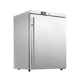 HCK Commercial Undercounter Refrigerator with 5.4 Cu.ft Capacity, Electronic Temperature Control, Locking Door, 3 Adjustable Shelves, Built-in Design - Perfect for Both Home and Business Use