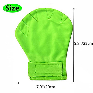 EastVita Sugar Glider Bonding Mitt Small Animals Handling Anti-bite Gloves Pet Supplies for Sugar Glider Squirrel Hamster Green