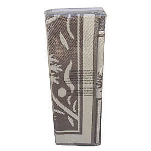 Stylish Camping Outdoor Patio / RV Camping Mat - Palm Tree (Brown/Beige, 9-Feet x 12-Feet) - 209127