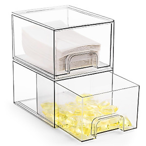 Stackable Dryer Sheet Holder and Laundry Pods Container Set by VOTLEVT, Clear Dryer Sheet Dispenser and Laundry Pods Box Set, Dishwasher Pods Holder, Laundry Room Organization and Storage