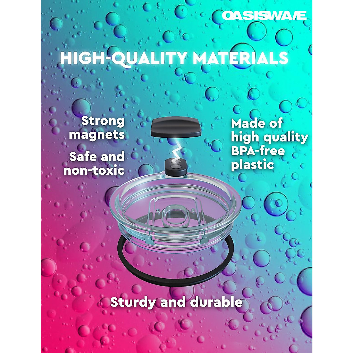 20 oz Tumbler Lid, Magslider Lid Compatible for YETI 20 oz Tumbler,10/24 oz Mug and 10 oz Lowball,Travel Spill Proof Cup Lids Covers with Magnetic Slider Replacement Lid,BPA Free （2 Pack）