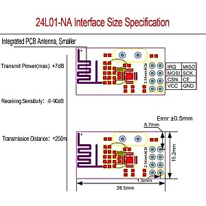 Songhe NRF24L01+ 2.4GHz Wireless RF Transceiver Module Wireless Data Transmission Module for Arduino Raspberry Pi 10pcs
