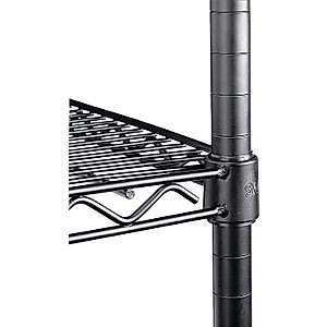 Safco Products 5276BL Commercial Wire Shelving 36" W x 18" D Basic Unit (Extra Shelves 5243BL Sold Separately), Black