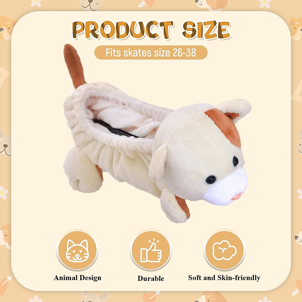 Esquirla Novelty Animal Sports Ice Skate Boot Covers Skating molding Guard for Figure Skating or Hockey, Cat