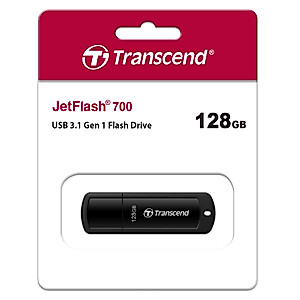 Transcend 128GB, USB3.1, Pen Drive, Classic, Black