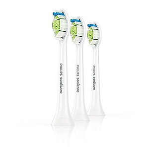 Philips Sonicare Genuine DiamondClean replacement toothbrush heads, HX6063/64, White 3-pk