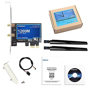 PCI-E WiFi Card BT4.0 for MacOS Windows 7/8/10/11 802.11a/g/n/ac PCI-E PCI Network Adapter mac-Compatible Wi-Fi AirDrop Handoff Instant Hotspot macOS MIMO Mac OS X natively Supported BCM4360 AC1200