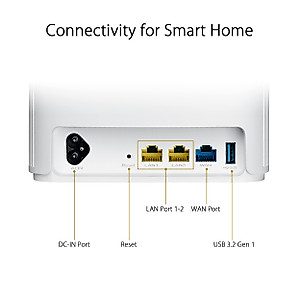 ASUS ZenWiFi AX Hybrid Powerline Mesh WiFi 6 System (XP4) - Whole Home Coverage up to 2,750 Sq.Ft. & 4+ Rooms for Thick Walls, AiMesh, Lifetime Security, Easy Setup, HomePlug AV2 MIMO Standard