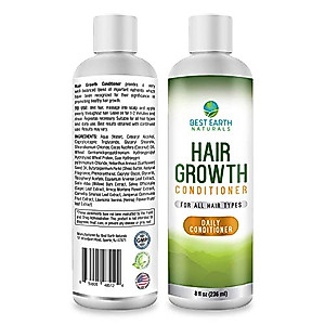 Hair Growth Conditioner For Support of Healthy Hair Growth, Hair loss, Slow Growing and Thinning Hair for Men and Women 8 Ounces