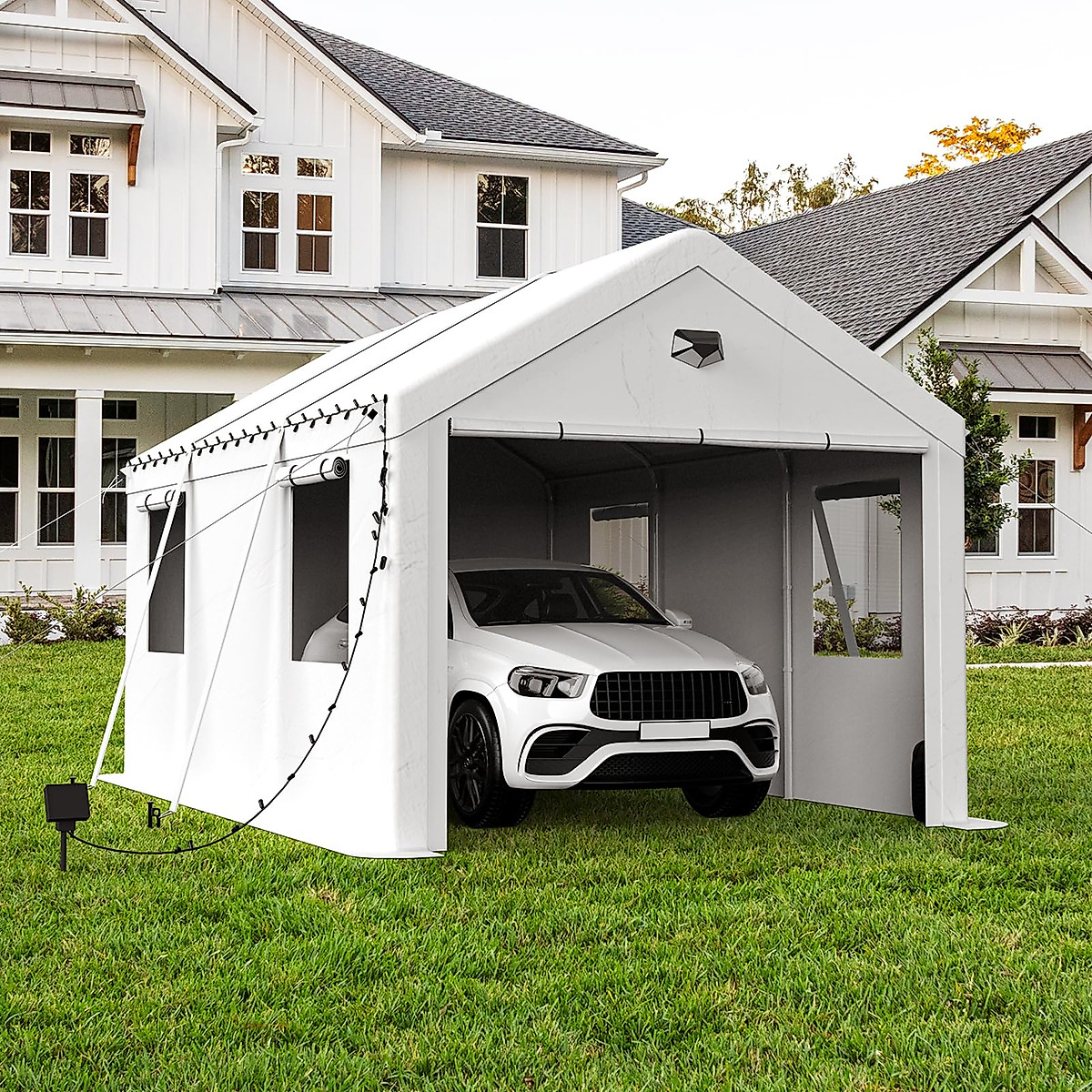 Carport Canopy 10x16 Heavy Duty, Carport Canopy, Portable Car Port Garage, Car Shelter All Weather, White