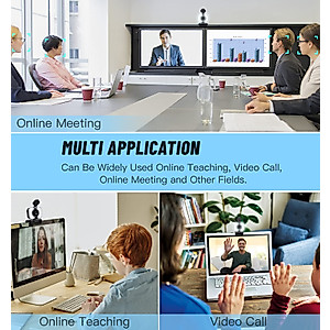 Webcam FHD 1080P Streaming Webcam with Ring Light, Microphone, Privacy Cover and Auto-Focus, Plug and Play, USB Web Camera for Zoom Skype YouTube, PC Laptop Computer