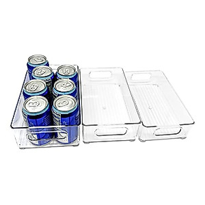 RedSodium Freezer,Refrigerator Fridge Bins in 3 sizes - 6pack