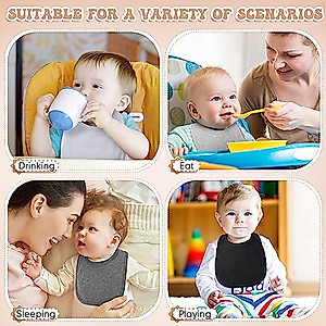 Hercicy 36 Pcs Baby Bibs Waterproof Cotton Drool Bibs Soft Absorbent Baby Bandana Bibs Unisex Cotton Bibs with Adjustable Snap for Baby Boys and Girls Feeding, Drooling and Teething, 4 Colors