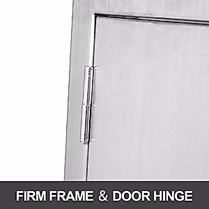 BBQ Access Door 17W x 24H BBQ Island Door Brushed Stainless Steel Perfect for Outdoor Kitchen or BBQ Island (17W x 24H)