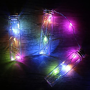 MaxMau Small Glass Bottles with Cork Stoppers,100pcs Tiny Jars Mini Glass Vials 20ml for DIY Art Craft Storage Wedding Favors