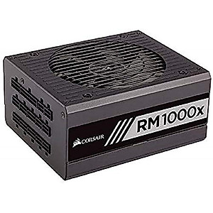 Corsair CP-9020094-UK RM1000x 1000 W 80 Plus Gold Certified Modular 135 mm Thermally Controlled Fan Power Supply Unit - Black