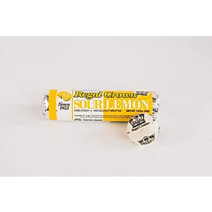 Regal Crown Sour Lemon Hard Candy Rolls | Old Fashioned Sour Lemon Candy | Traditional Lemon Candy Brought To You By Iconic Candy | 24 Count