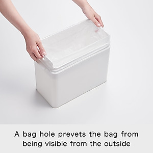 Like-it | LBD-02 | Odor-Free Trash Bin, Slim and Stylish | Odor Leakage Prevention, Kitchen, Living, Diaper and Pets | 13.2" × 6.7" × 24.6" | White | 6.6 gal