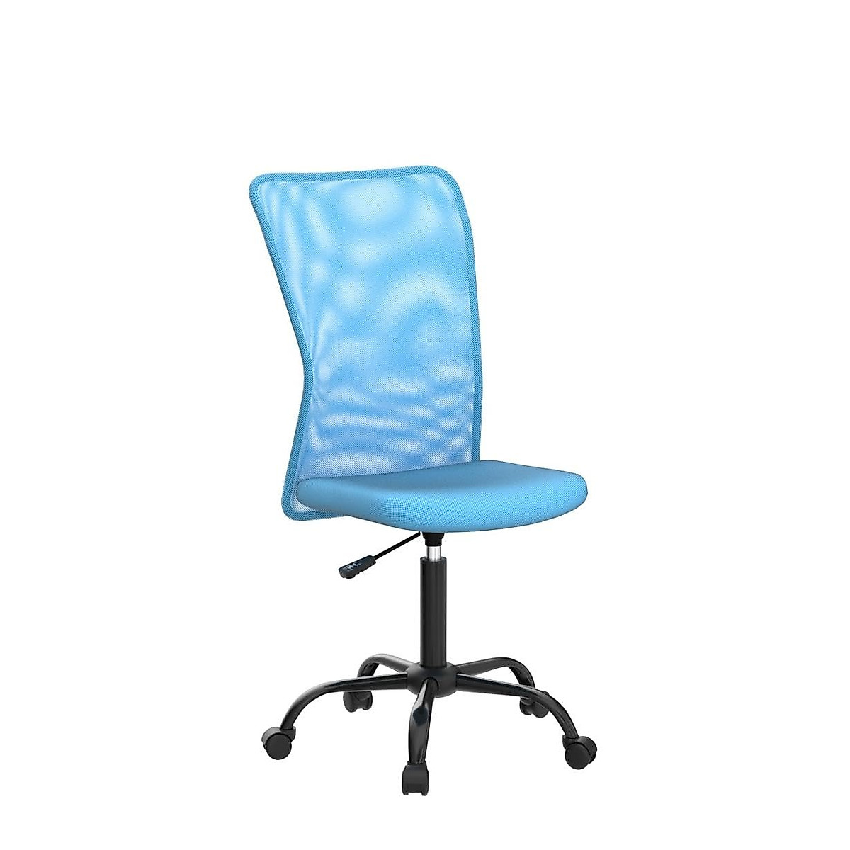 Home Office Armless Mesh Ergonomic Executive Chair Adjustable Mid Back Chair for Women Small Modern Swivel Rolling Desk ,Task Chair with Wheels for Home, Office, Blue