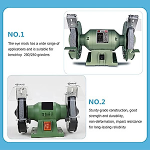 Hemobllo Bench Grinder Eyeshield, 2 Pcs Stainless Steel Bench Grinder Guard Shield Eyeshield Replacement Kit Grinder Eye Shield Accessories for Bench Type 200/250 Grinders