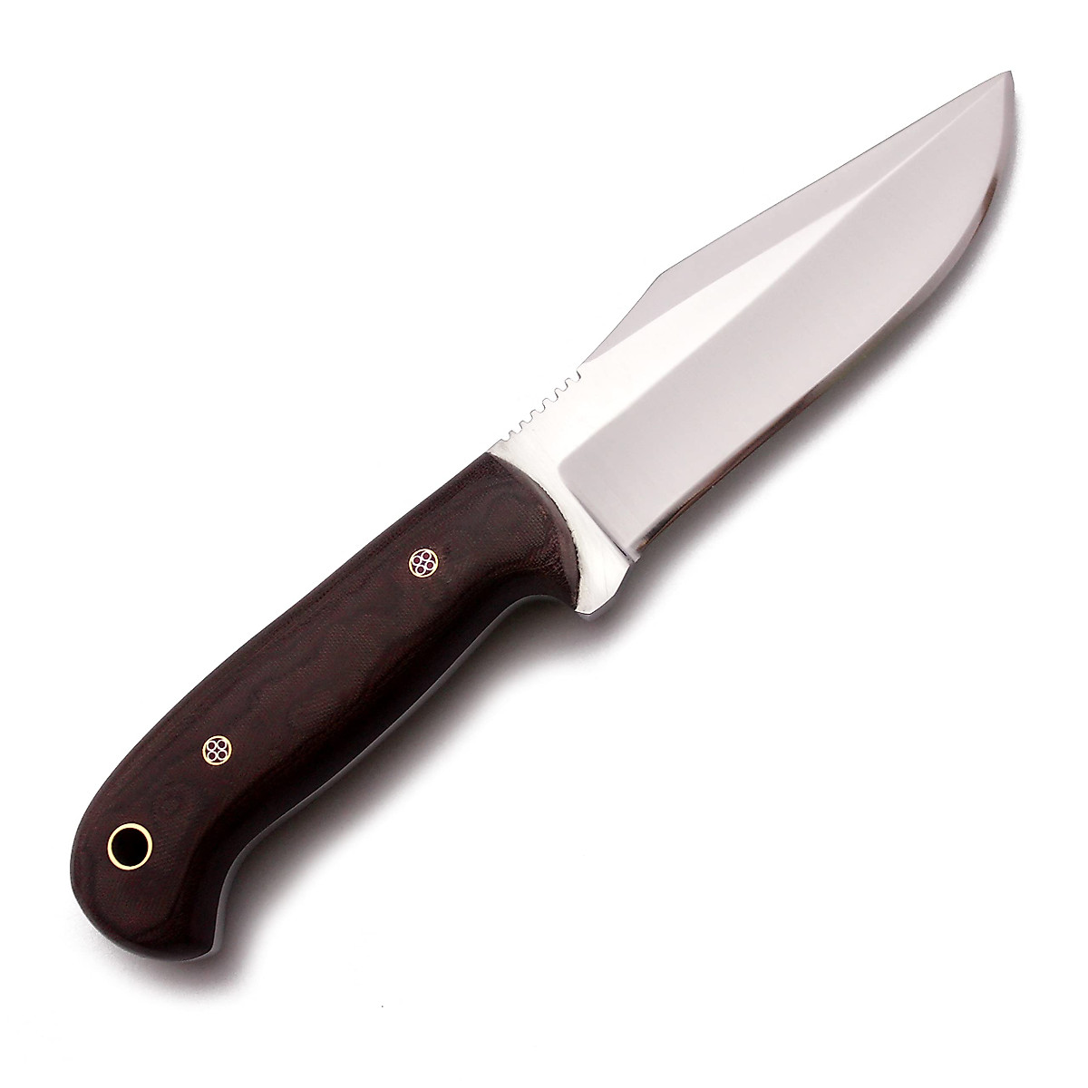 GCS Handmade Micarta Handle D2 Tool Steel Tactical Hunting Knife with leather sheath Full tang blade designed for Hunting & EDC GCS 317