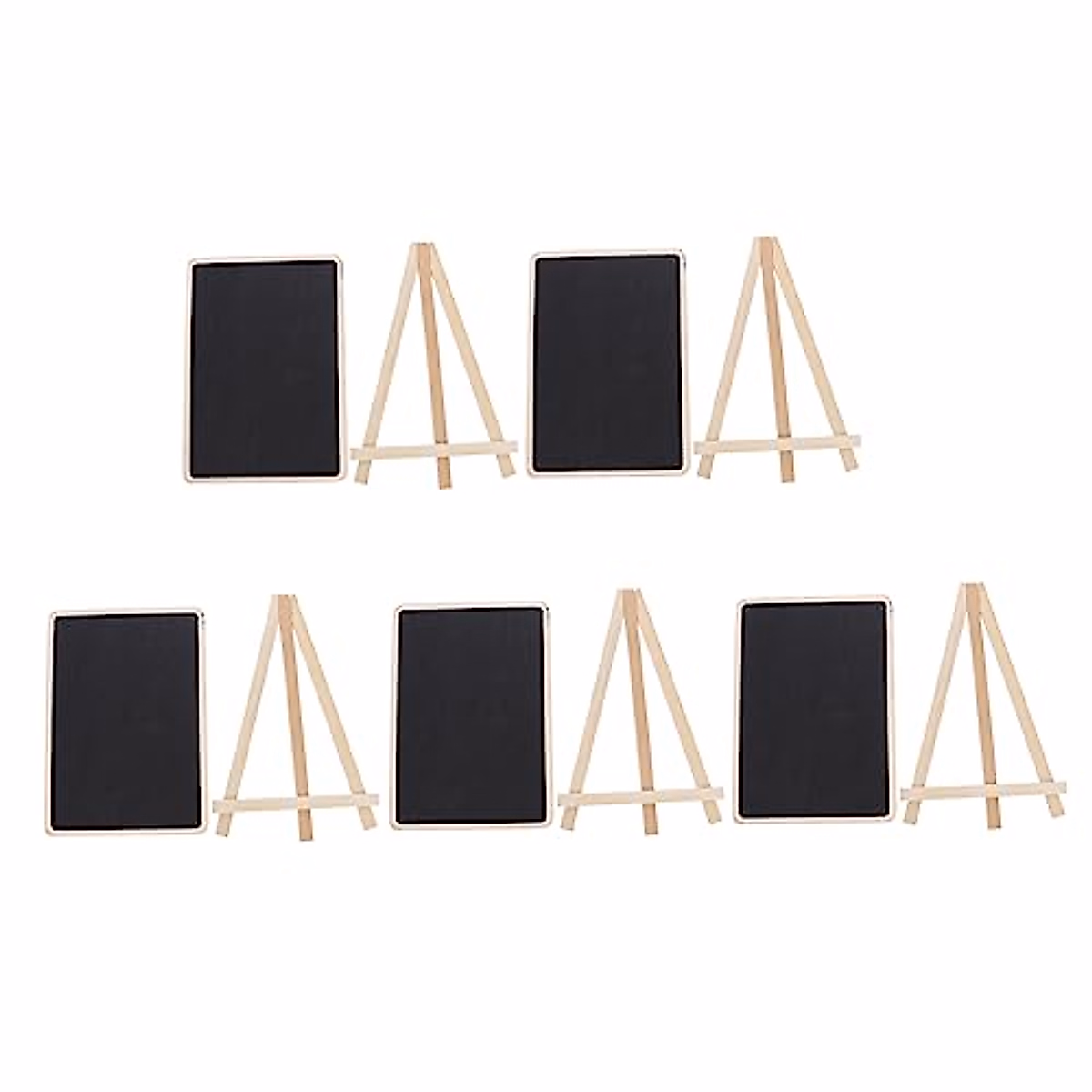 Holibanna 5pcs Blackboard Wooden Easel Small Easel Tabletop Chalkboard Signs Standing Easel Wooden Menu Board Mini Chalkboard Sign Wedding Signs 20x Boxwood Vertical Writing Board