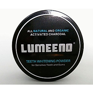 Lumeeno All Natural Organic Activated Charcoal Teeth Whitening for Sensitive Tooth and Gum - Whiten, Clean and Detoxify - Vegan - No Chemicals - Zero Bleach Whitener Enough for 150+ Uses