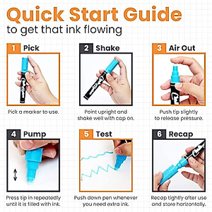 8 Washable Window Markers for Cars - 15mm Jumbo, 3 in 1 Nib, 28g Ink - Liquid Chalk Markers for Chalkboard, Blackboard, Glass, Bistro, Auto, Menu Board - Loved by Teachers, Kids, Artists, Businesses