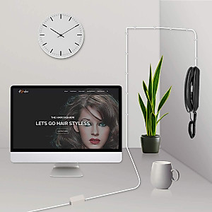 Uvital Phone Extension Cord 33 Ft, Telephone Cable with Standard RJ11 Plug and 1 in-Line Couplers and 20 Cable Clip Holders, White