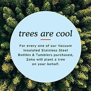 Zoku 12oz Powder Coated Tumbler, White | Premium Stainless Steel and Vacuum Insulated | Special Rotating Lid Designed for Sipping and Straw Use