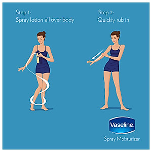 Vaseline Spray & Go Moisturizer, Cocoa Radiant, 6.5 oz (4 Pack)