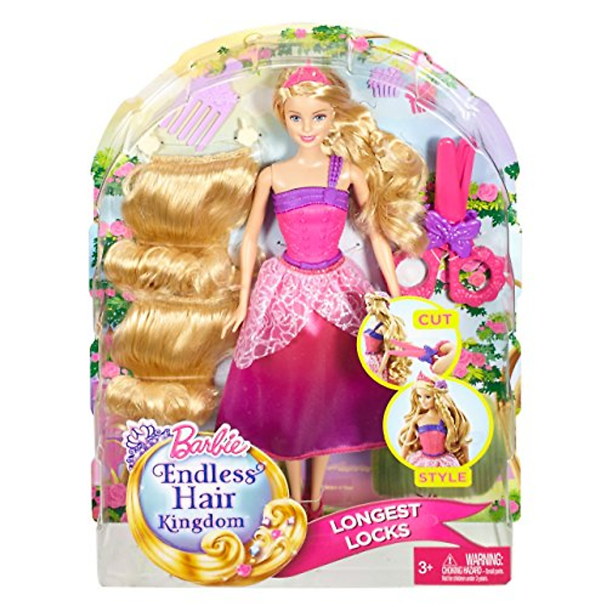 Barbie Endless Hair Kingdom Princess Doll, Pink