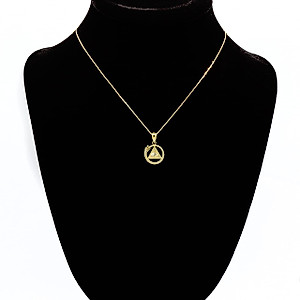 Certified 10k Yellow Gold Ouroboros Snake The eye Of Horus/Ra All Seeing Eye Pendant