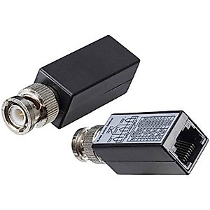 Triplett GEM indoor CCTV Balun, BNC Male to RJ45 Female, 1 Pair (BLN-RJ452)