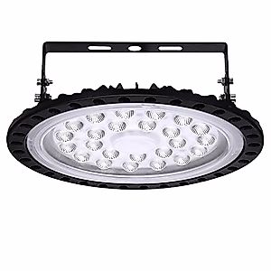 100W UFO LED High Bay Light, 10000 LM Factory Warehouse Industrial Lighting, 6000-6500K Shop Warehouse LED Lights, IP54 Waterproof, Commercial LED Bay Lighting for Garage Factory Workshop Gym