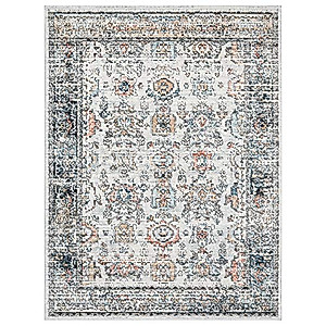 Home Dynamix The Spruce Summer Adele Area Rug, Blue/Rust, 7'10"x10'2"