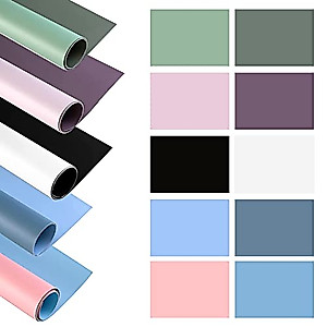 EOAJAFOU 5pcs 34x22in Morandi Background Paper Photography Backdrops Solid Color Photo Background for Food, Pastry, Jewelry, Cosmetics Backdrop Shoot