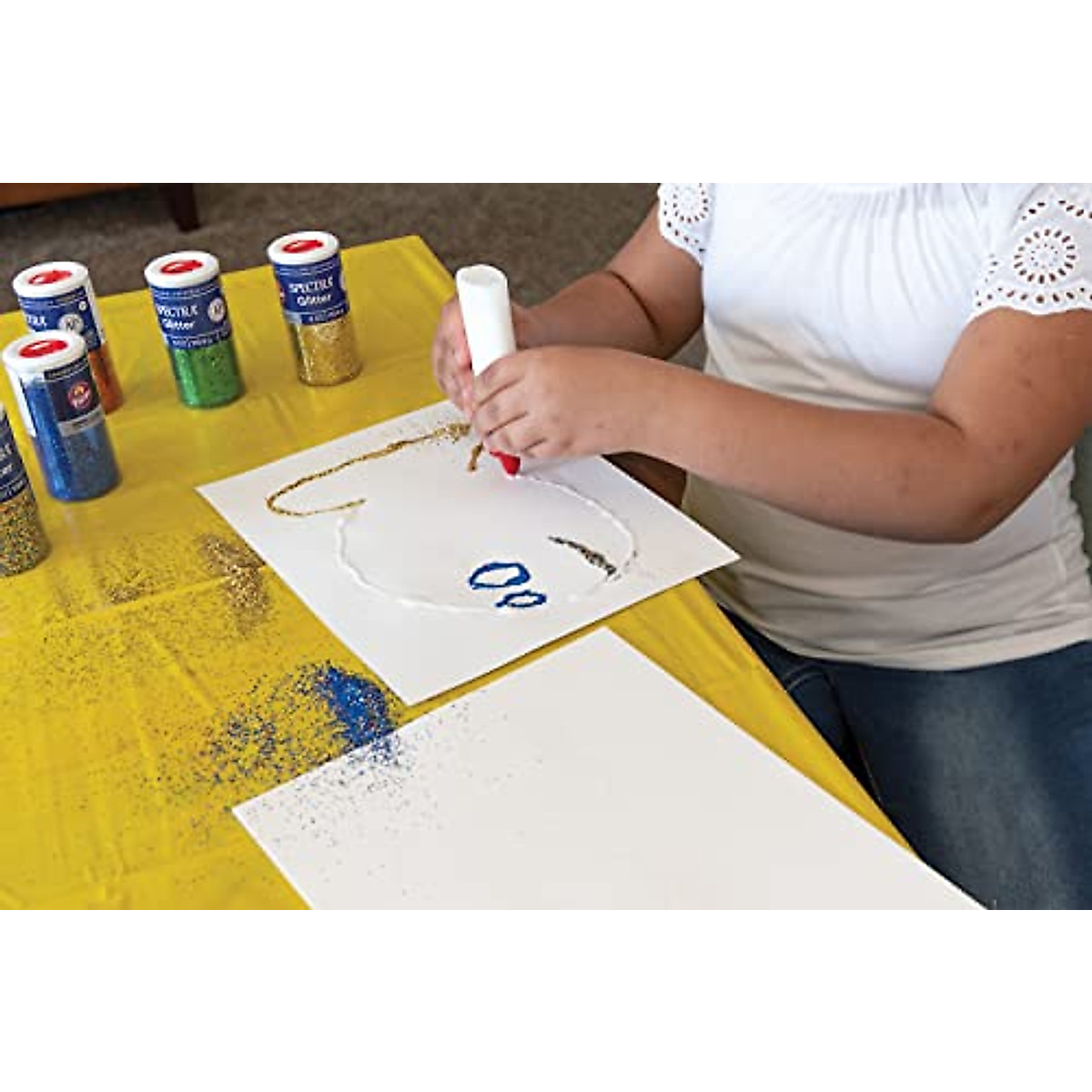 Spectra Arts & Crafts Glitter, Clear, 4 oz., 1 Jar