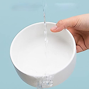 FUUIE Bowls for Food and Water Cat Bowl 2 in 1 Cat Multilayer Bowl Pet Water Food Feeding Double Bowls with Storage for Dring Feeding Neck Protection Feeder (Color : Green)