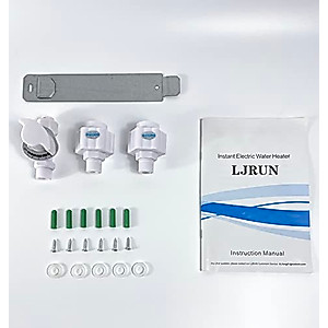 LJRUN Instant Electric Water Heater 240V, 6kW Tankless Water Heater for Kitchen Bathroom with Self Modulating Technology. (Black)