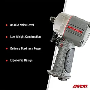 AirCat Pneumatic Tools 1056-XL: Nitrocat Composite Compact Impact Wrench 750 ft-lbs - 1/2-Inch