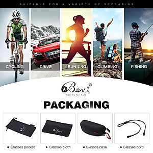Bevi Polarized Sports Sunglasses Ultralight TR90 Frame Glasses Flexible and Durable for Men Women Sun Glasses 2701C7