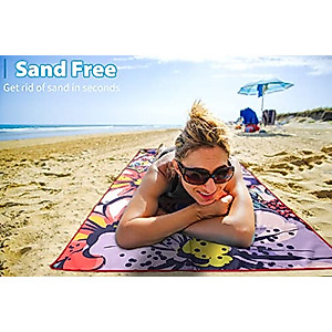 2 Pack Microfiber Oversized Lightweight Beach Towel 71"x32" XL Extra Large Thin Sand Free Towels Travel Swim Pool Yoga Gym Camping for Adults Women Men Beach Essentials Accessories Vacation Gift