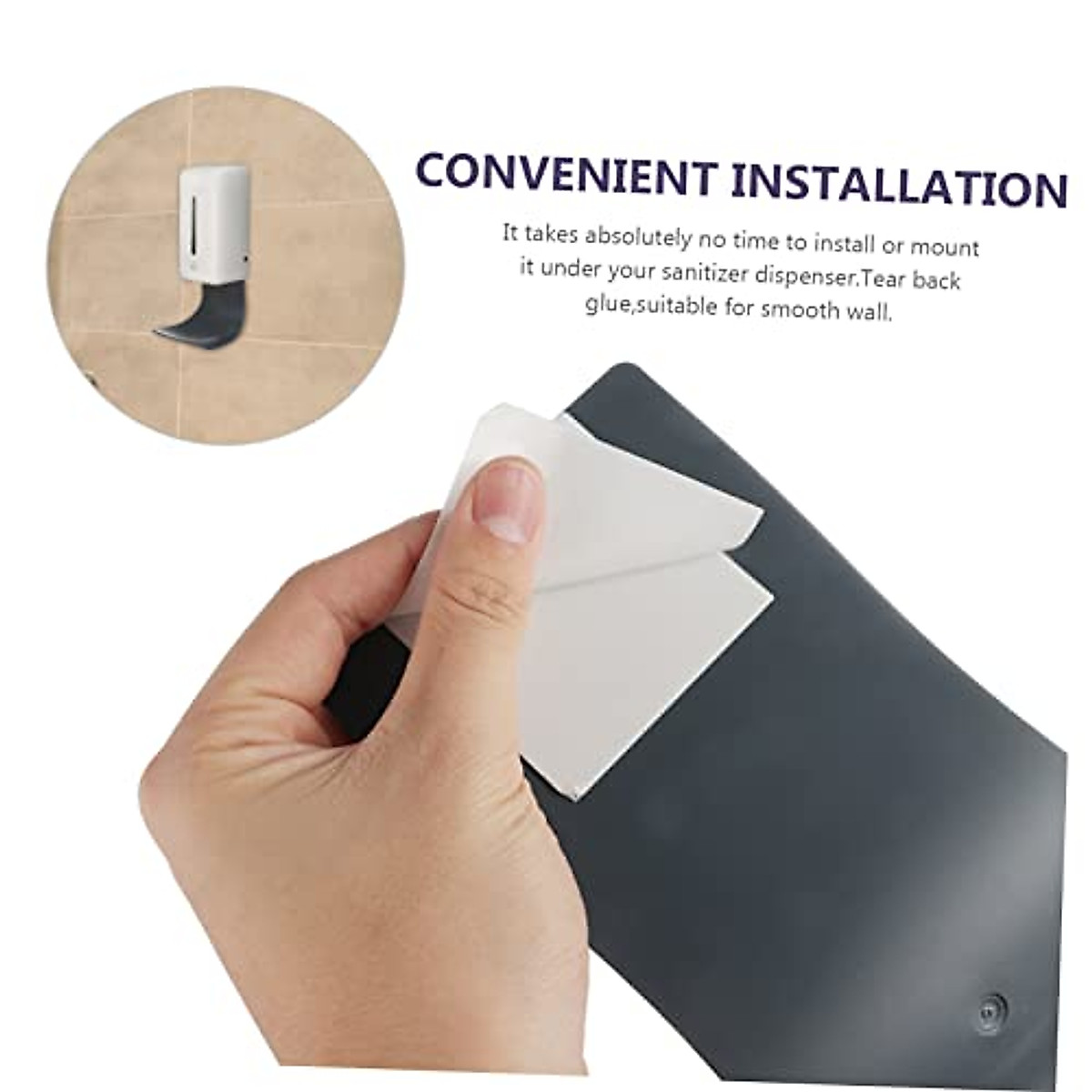 FONDOTIN 1Pc Water Tray Wall Drip Tray soap Dispenser drip Tray Foam Soap Tray Foam Drip Tray Wall Mounted Mug Rack Bathroom soap Dispenser Catch Tray Hand Plastic Water Receiver Water Drop