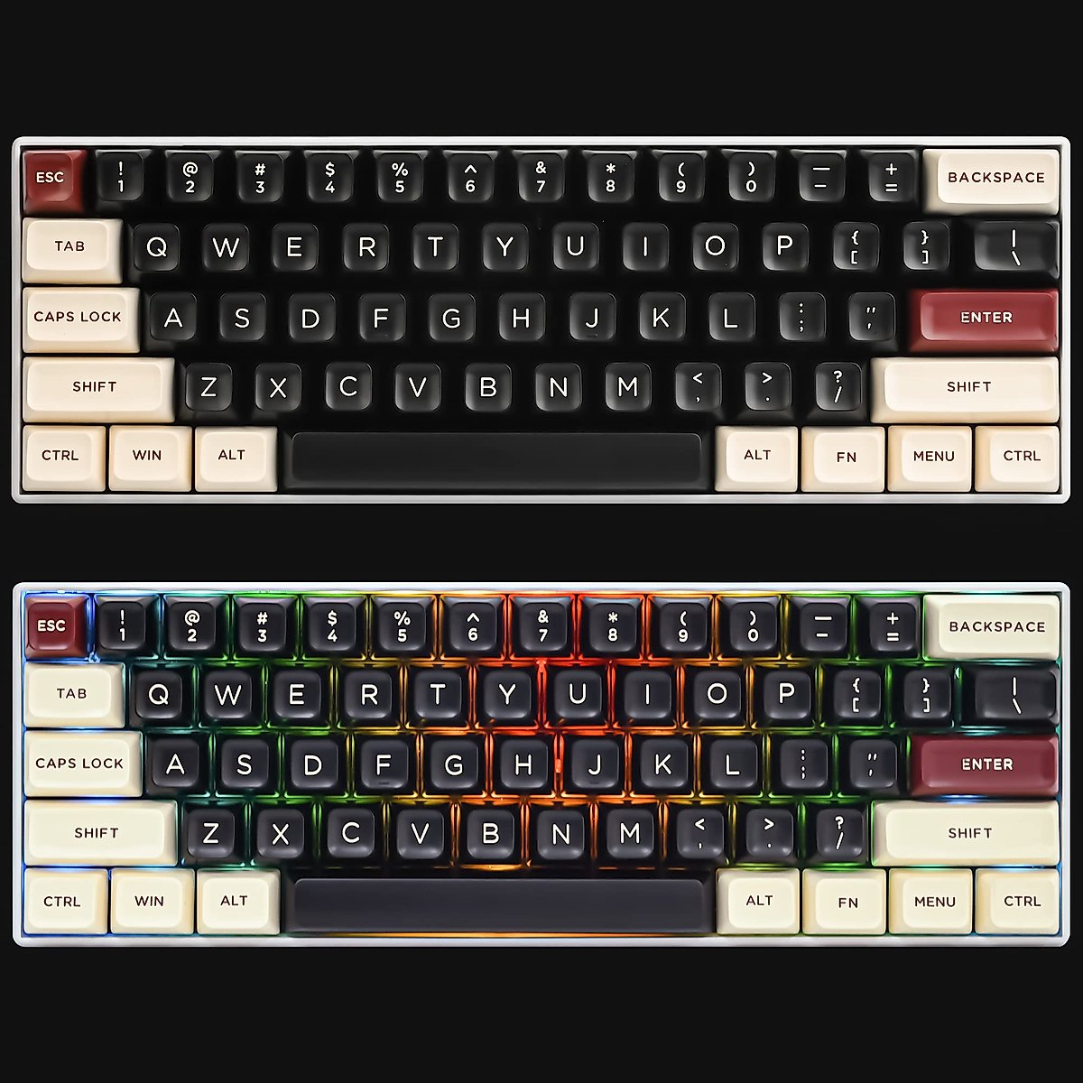 Rome ASA Custom keycaps ，150 Keys Double-Shot Key Cap Set for Cherry/Gateron MX switches 60 Percent / 64/61 Gaming Mechanical Keyboard