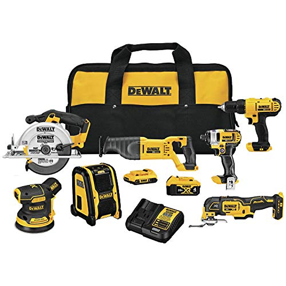 DEWALT 20V MAX* Cordless Drill Combo Kit , 7-Tool (DCK771D1M1)