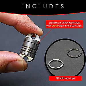 ZeroHour MQR Magnetic Quick Release Keychain Fob for Keys, Bags, Purses and Belt – Ultra Strong Magnet with Premium Rings for Fast Access to Keys (1, Sandblasted Titanium)