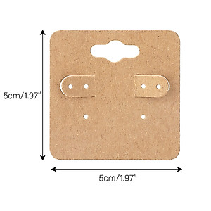 joycraft Earring Cards - 2" Kraft Earring Display Holder Cards, 100Pcs Blank Paper Cards with 6 Holes, Jewelry Display Cards for Selling, Hanging Earring, Jewelry,DIY Crafts, Retail